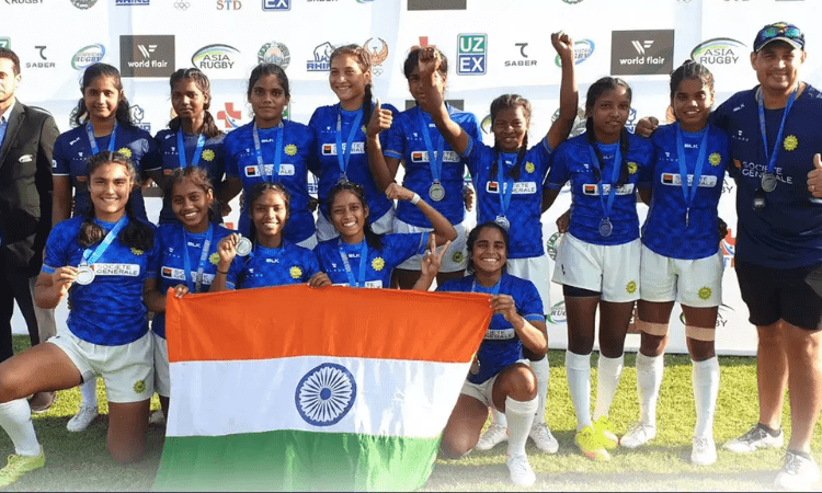 Indian U18 girls team wins silver at Asia Rugby Sevens - Telugu Bullet