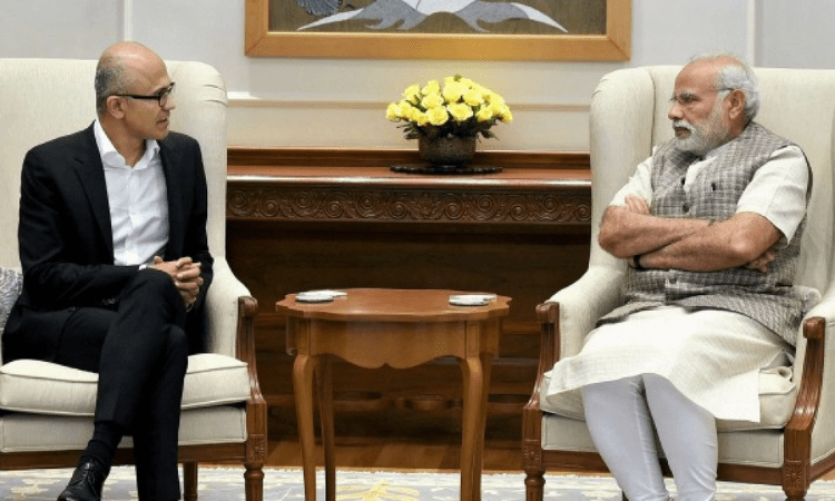 Nadella meets PM Modi, discusses how India Stack can transform world ...