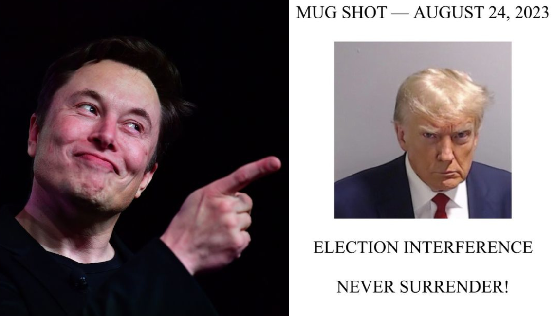 Elon Musk on Donald Trump's mugshot post on X: "Next level"