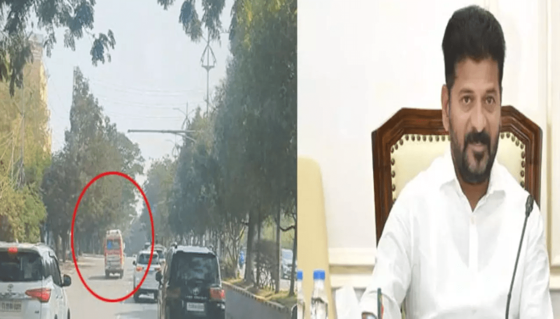 CM Revanth Reddy's Convoy Gives Way To Ambulance