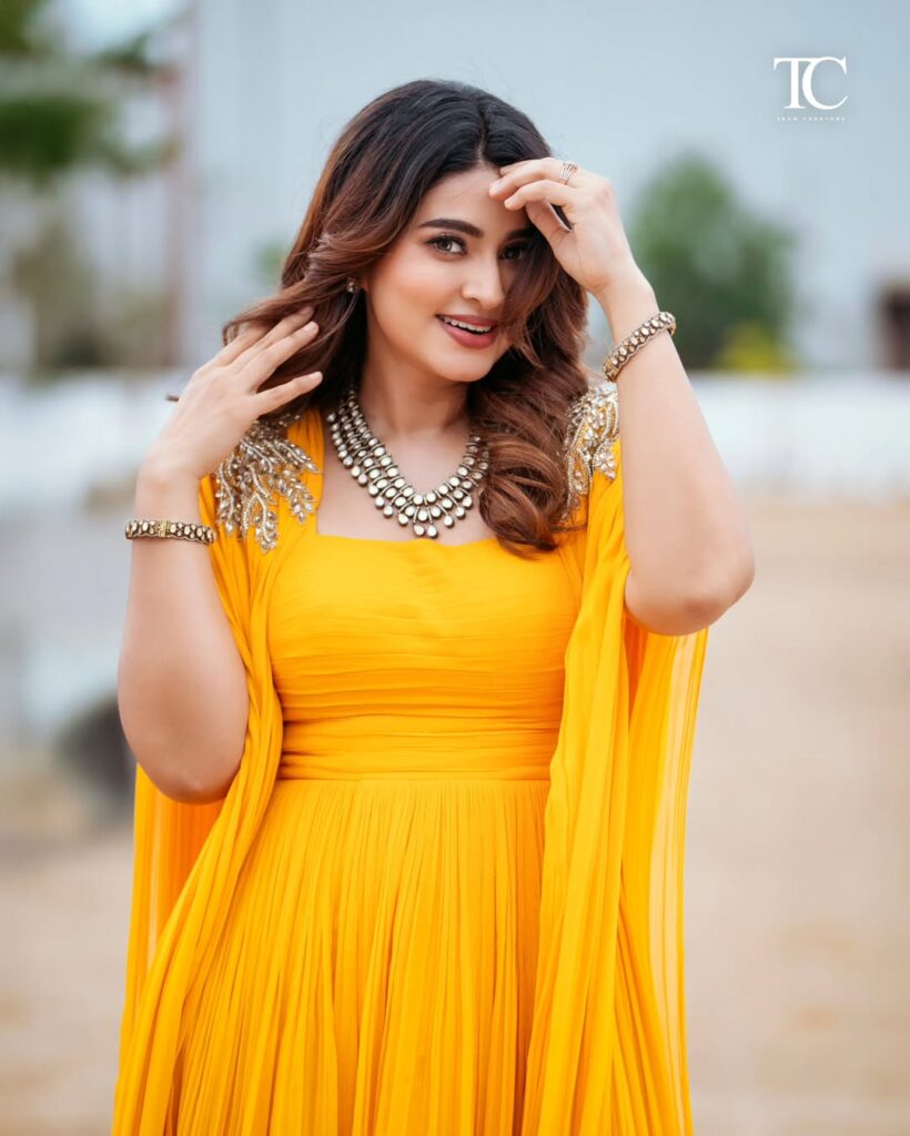 Actress Sneha Looking Gorgeous in Yellow Dress - Telugu Bullet
